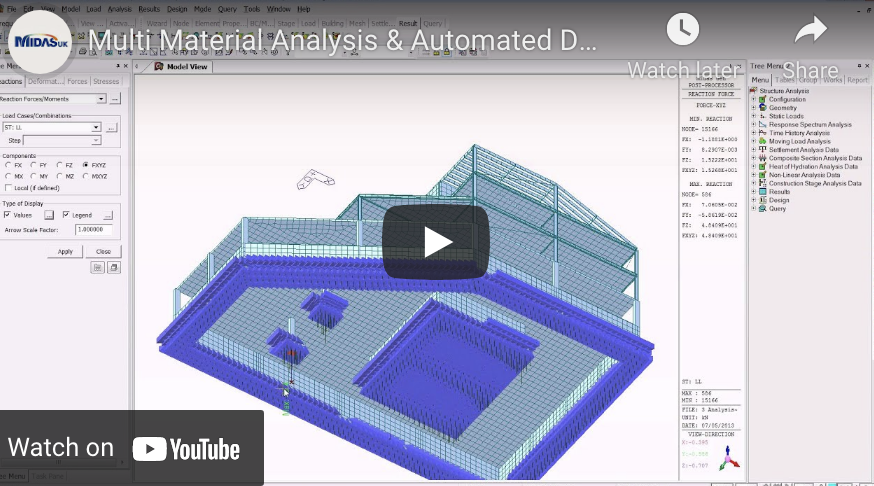 Midas Gen: Analysis & Design of 15 Story Building with Revit Interaction